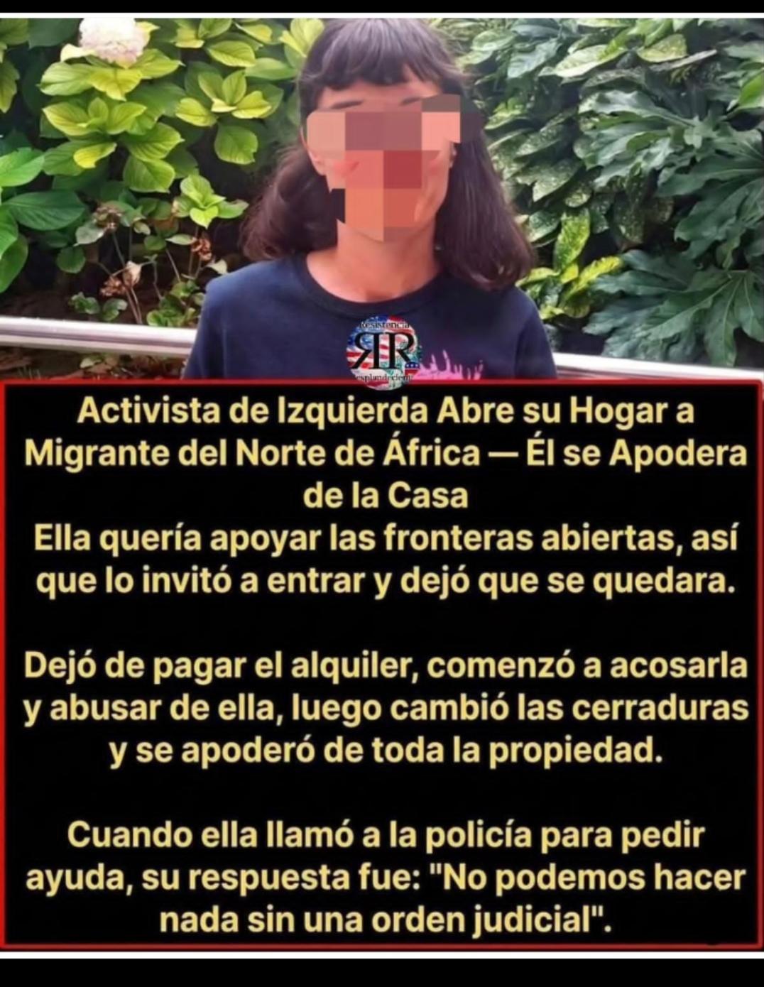 Activista de izquierda abre su hogar a migrante del norte de África y ...