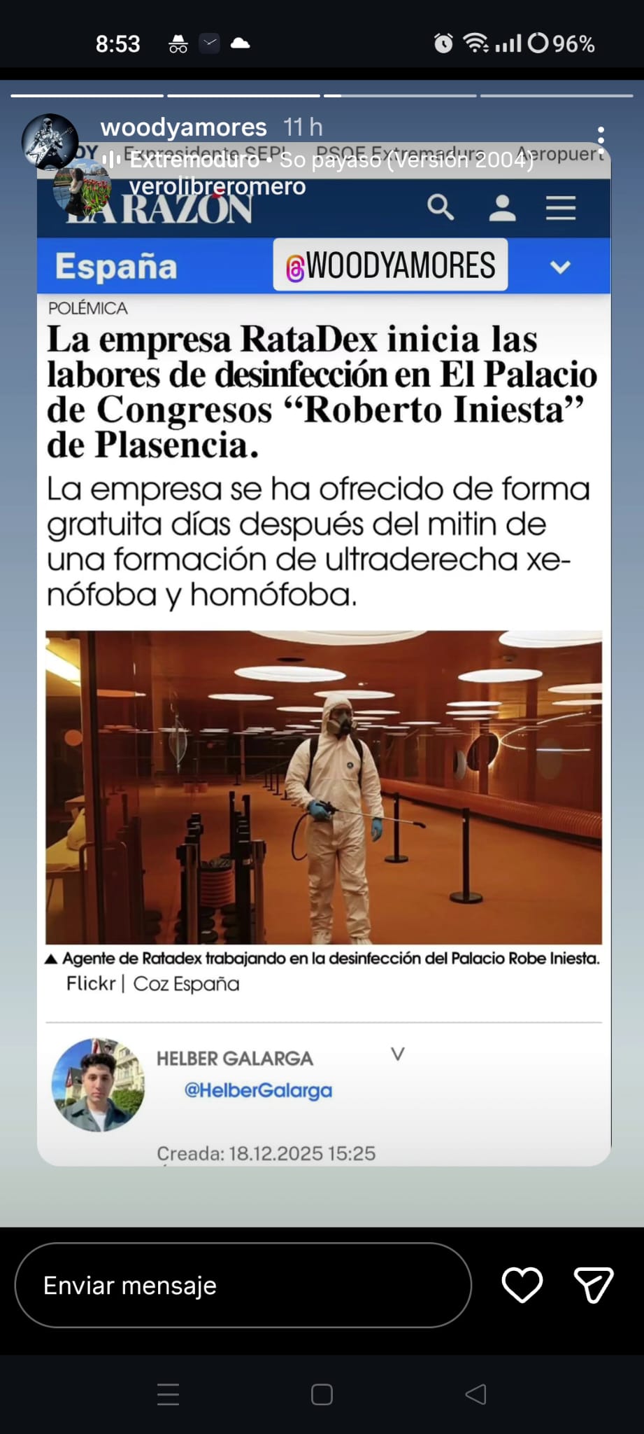 La empresa RataDex inicia las labores de desinfección en el Palacio de ...